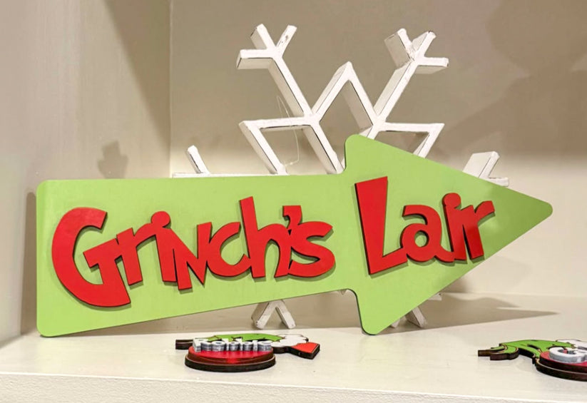 Grinch Arrow Signs For Shelves Or For A Direction Sign – Geo And Dan
