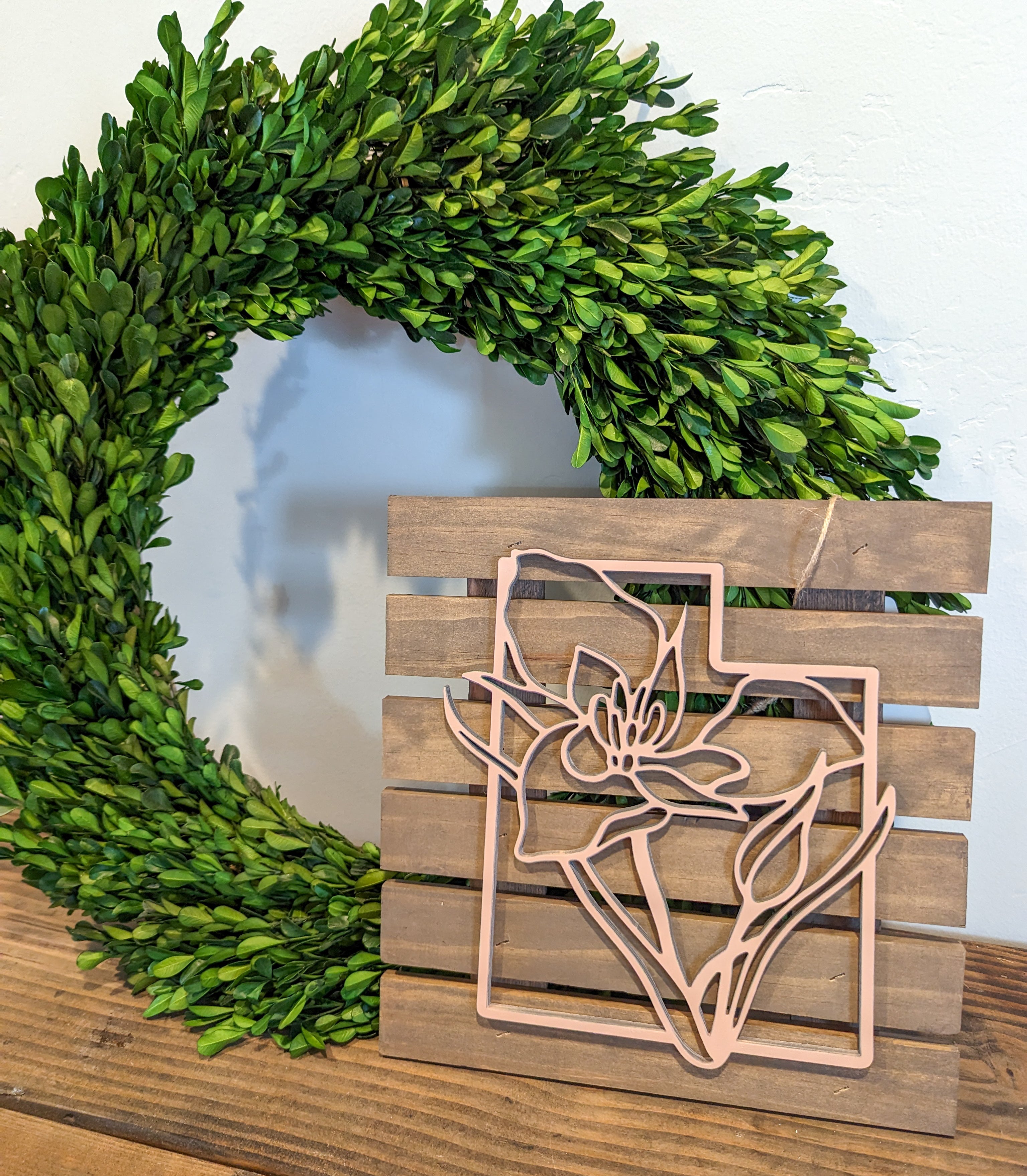 State Flower Rustic Sign – Geo And Dan